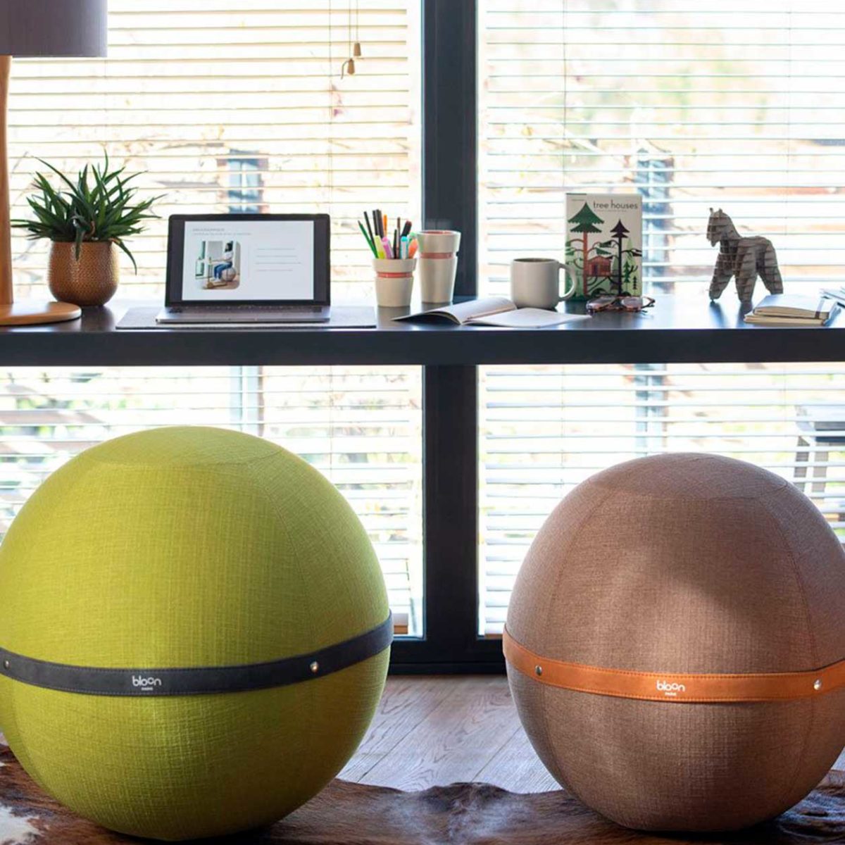 Siège Bloon noir intense - Ballon ergonomique - Mobilier Luminaire Bureau